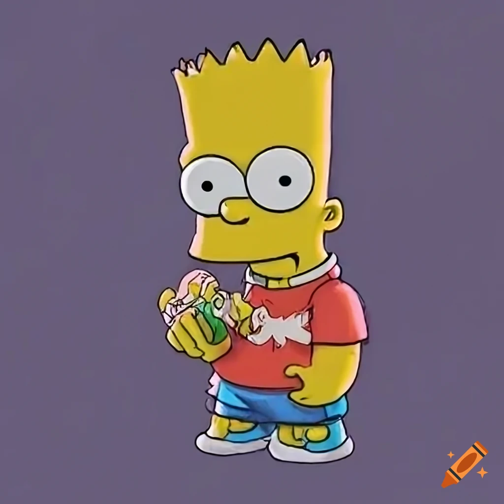 Bart simpson reading on Craiyon