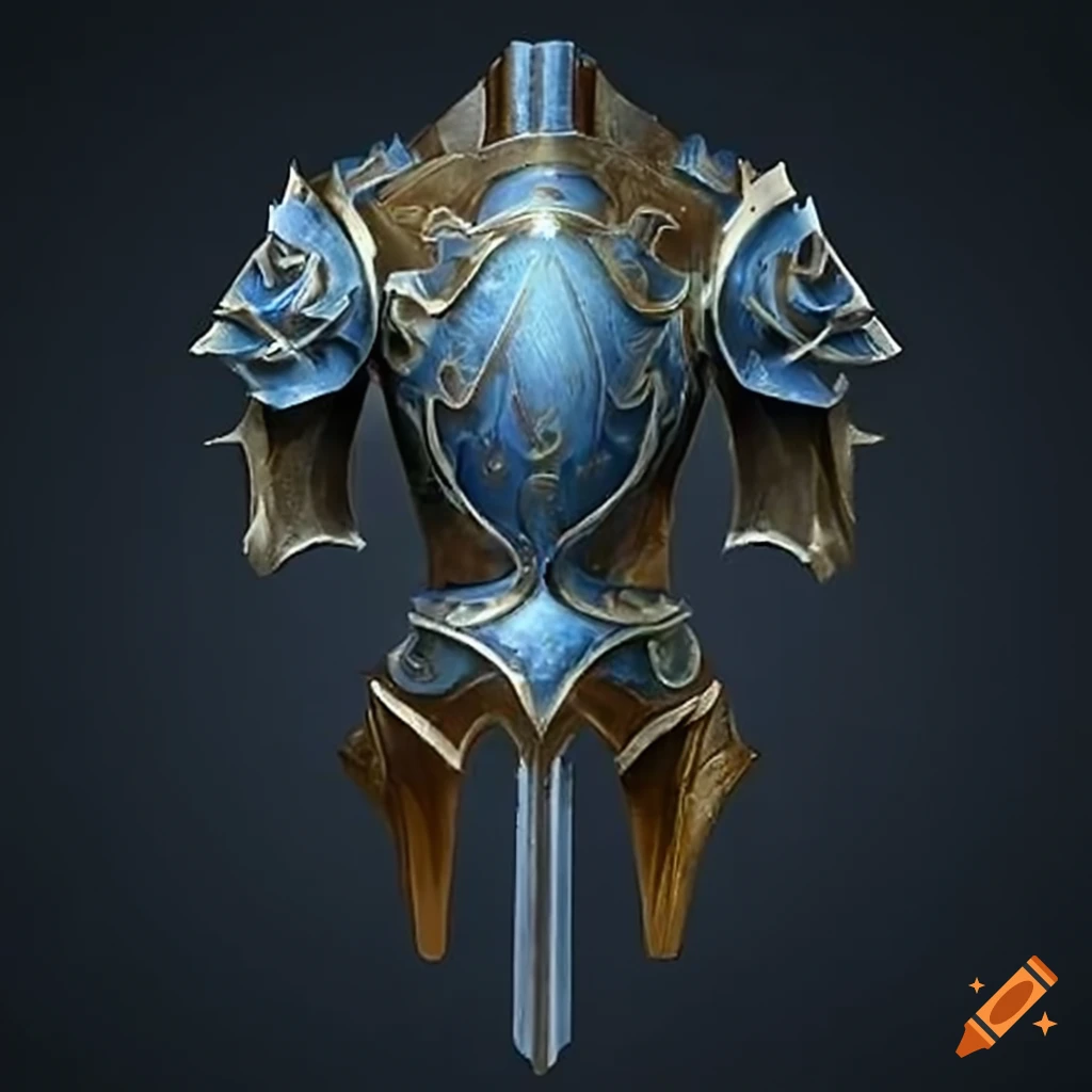 Front view of transcendent magic armor on Craiyon