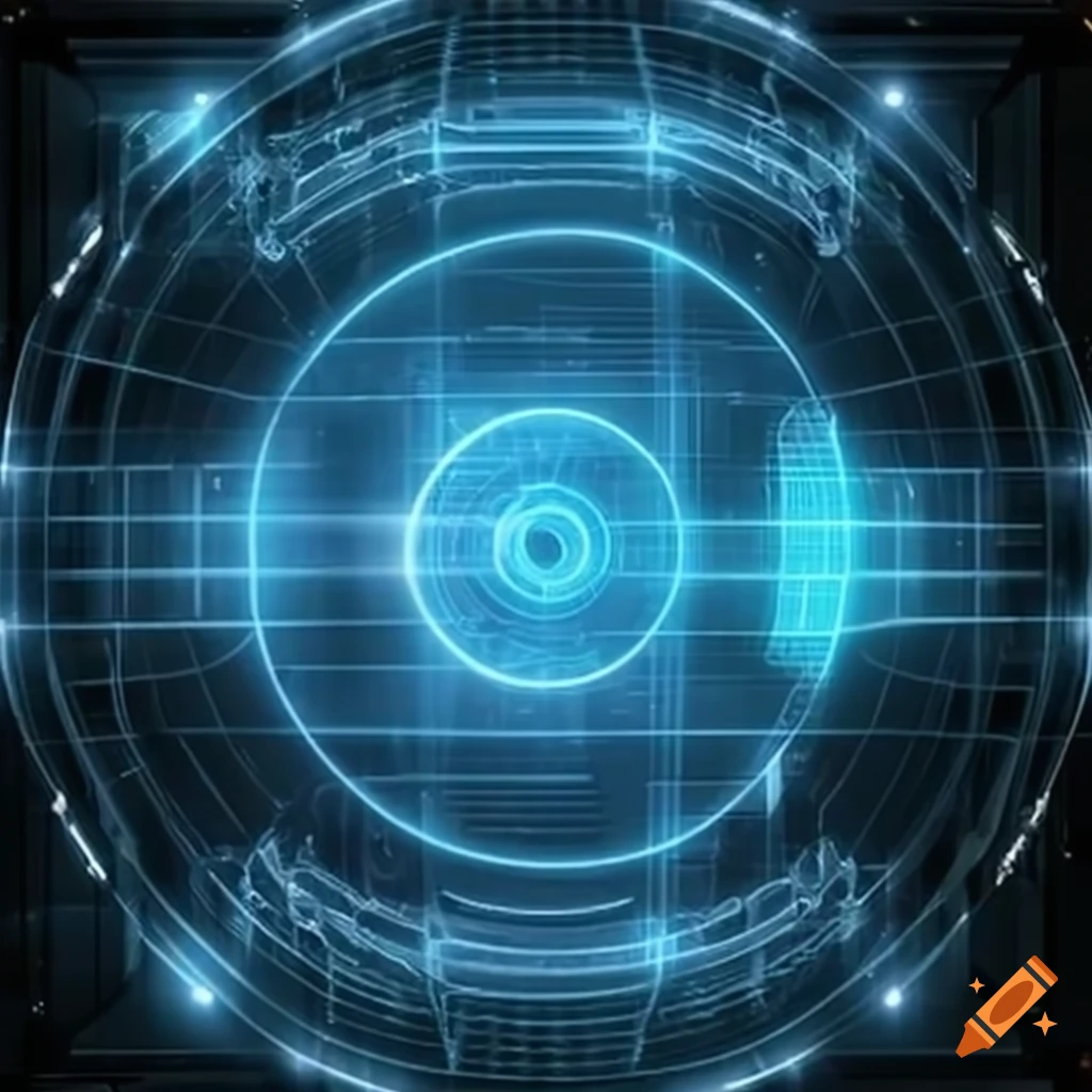 Futuristic holographic warp drive technology on Craiyon