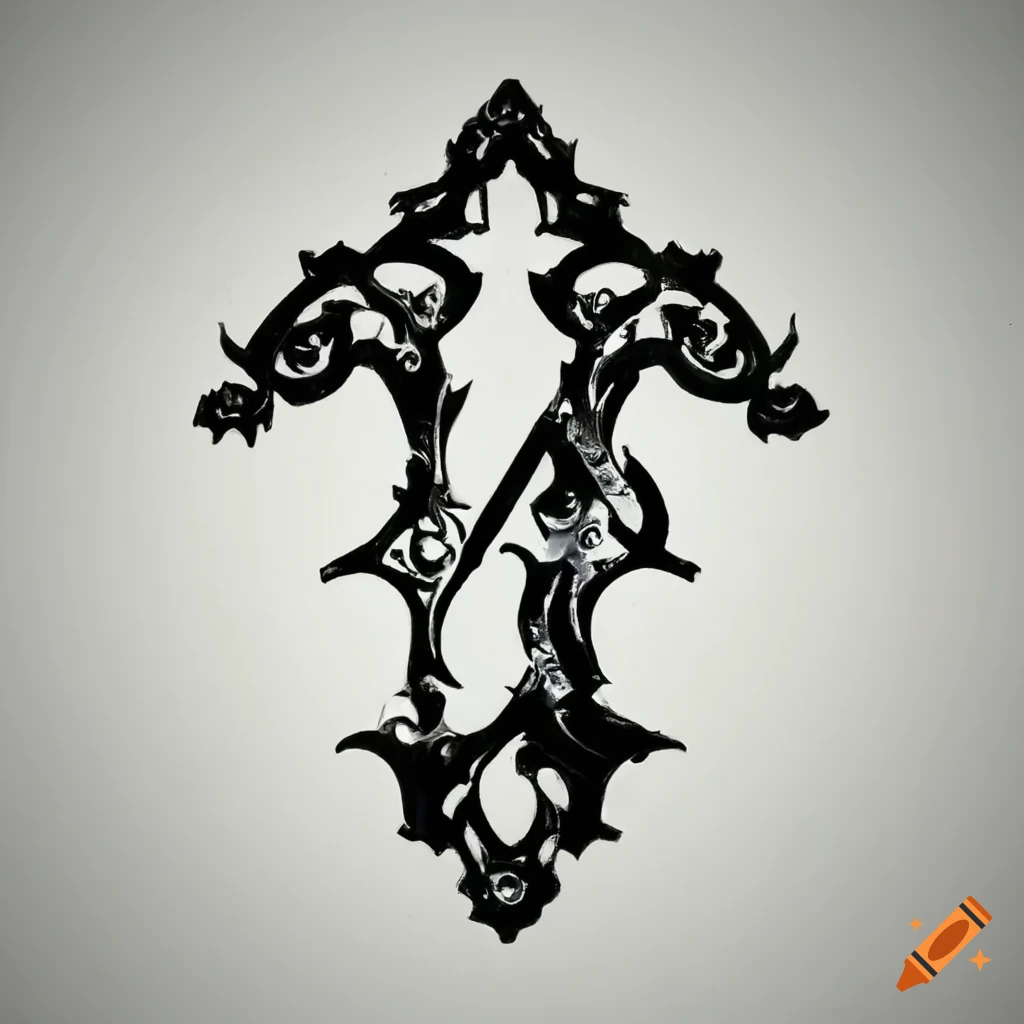 Final fantasy style spikey ornamental sigil letter g on Craiyon