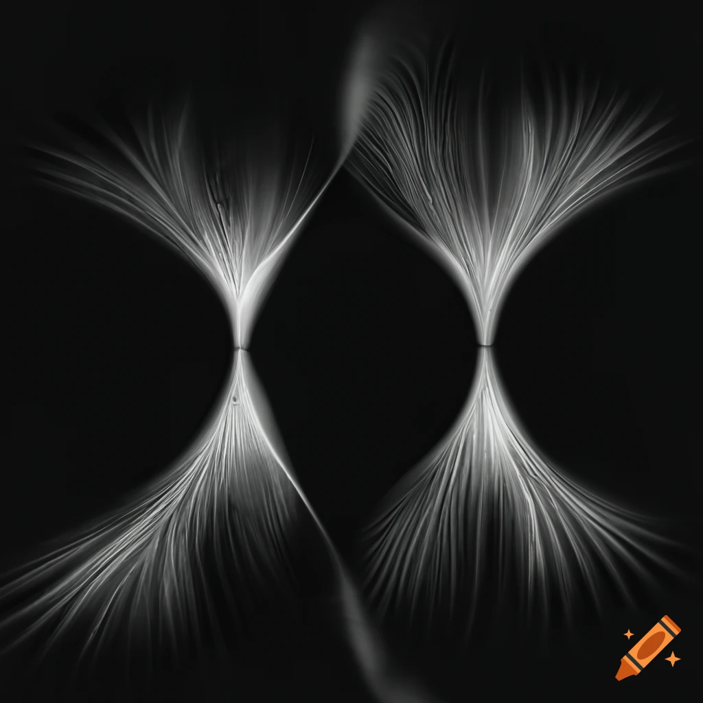 Abstract clones in magnetic resonance with monochrome solarized effect ...