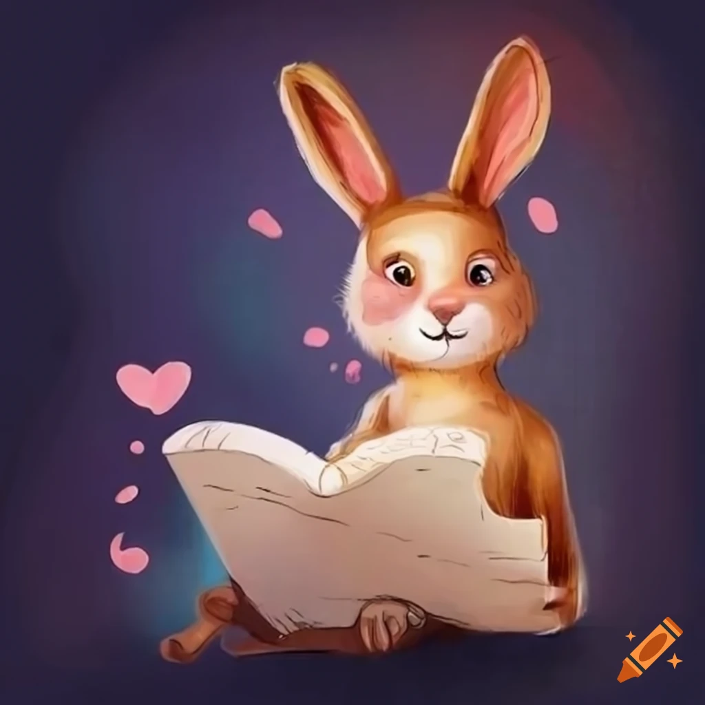 Enchanting classic kids' book with a lovable rabbit character on Craiyon
