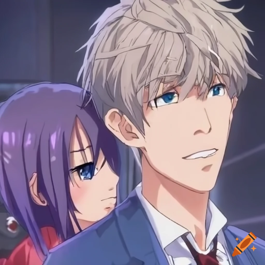 Richard and Seigi kissing in Housekishou Richard-shi no Nazo Kantei on Craiyon