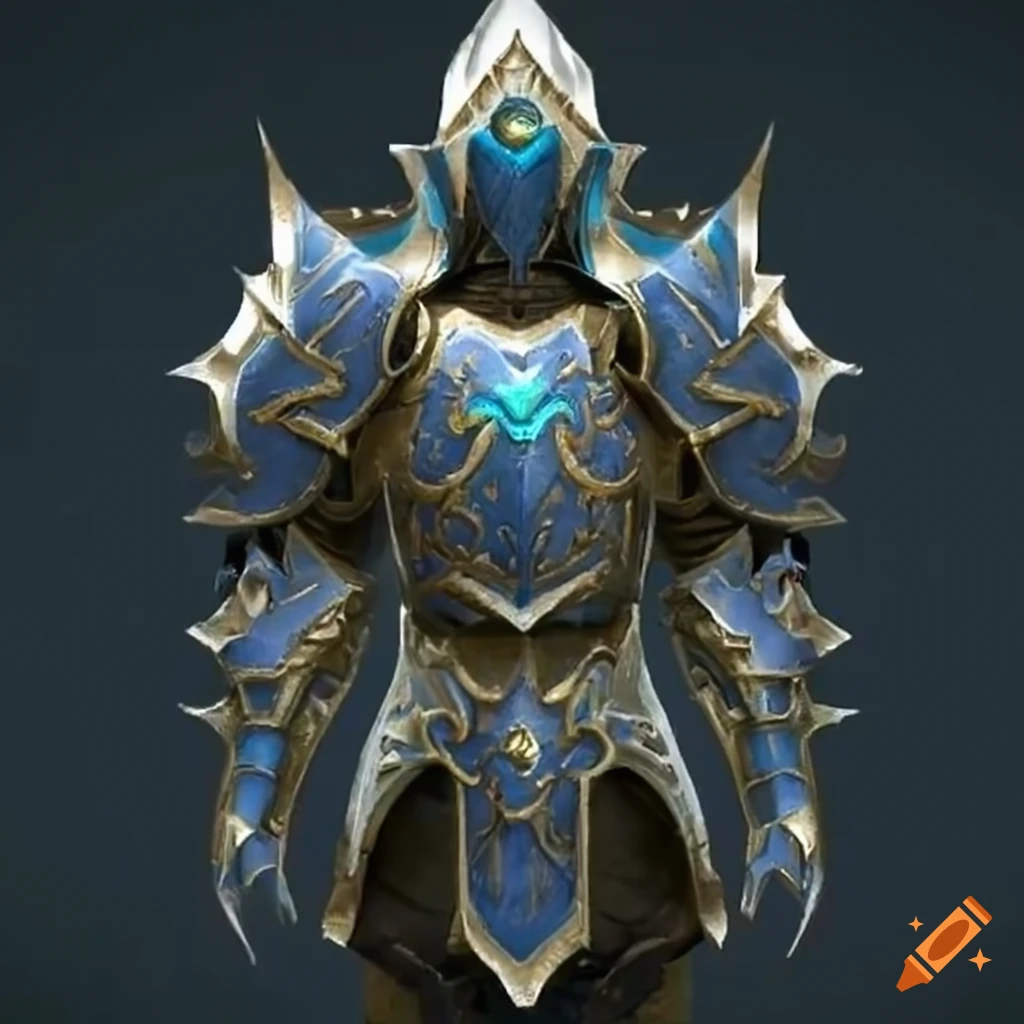 Transcendent magic armor from the front view on Craiyon