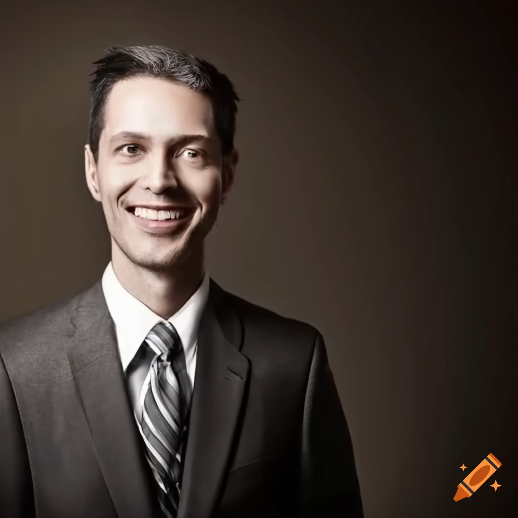 Smiling 39-year-old businessman with sharp eyes in a professional ...