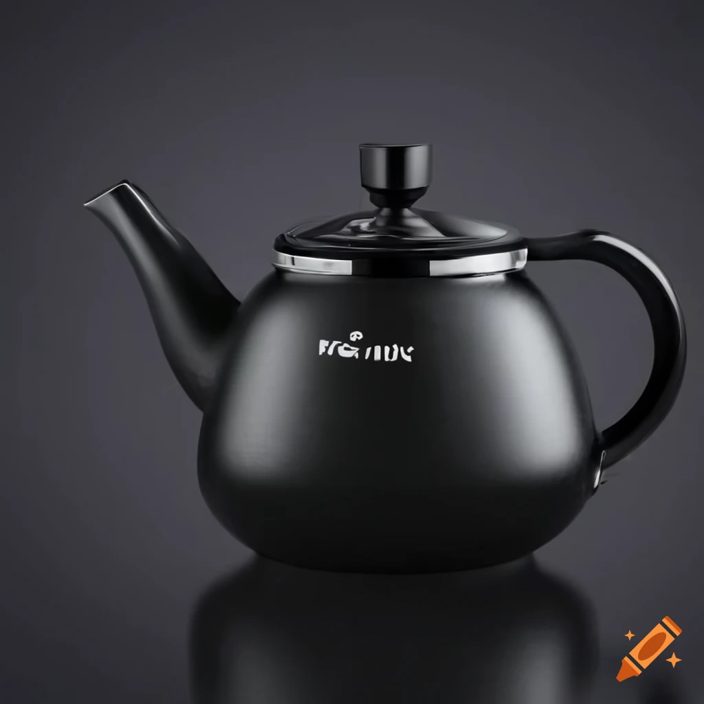 Stylish and high-tech teapot with digital display and built-in battery ...
