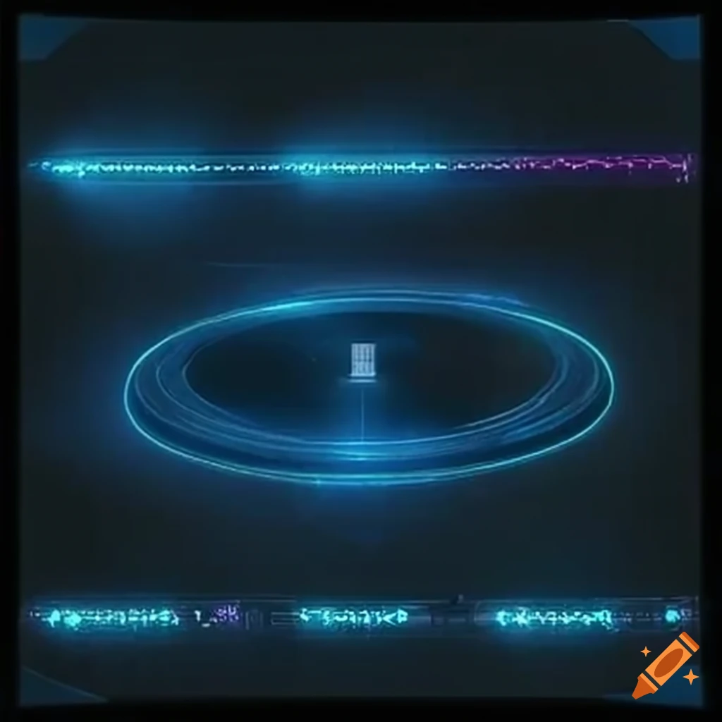 Futuristic holographic warp drive technology on Craiyon