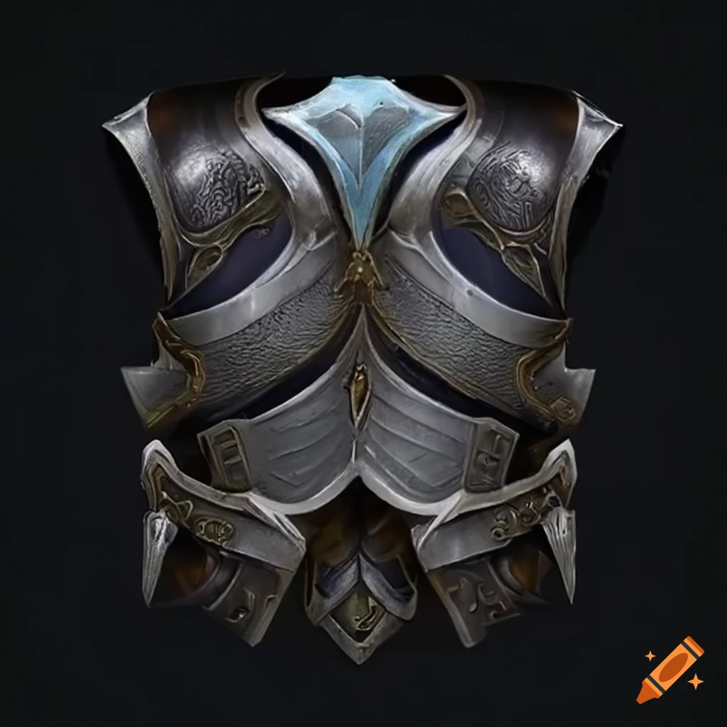 Adorned magic armor from the front view on Craiyon