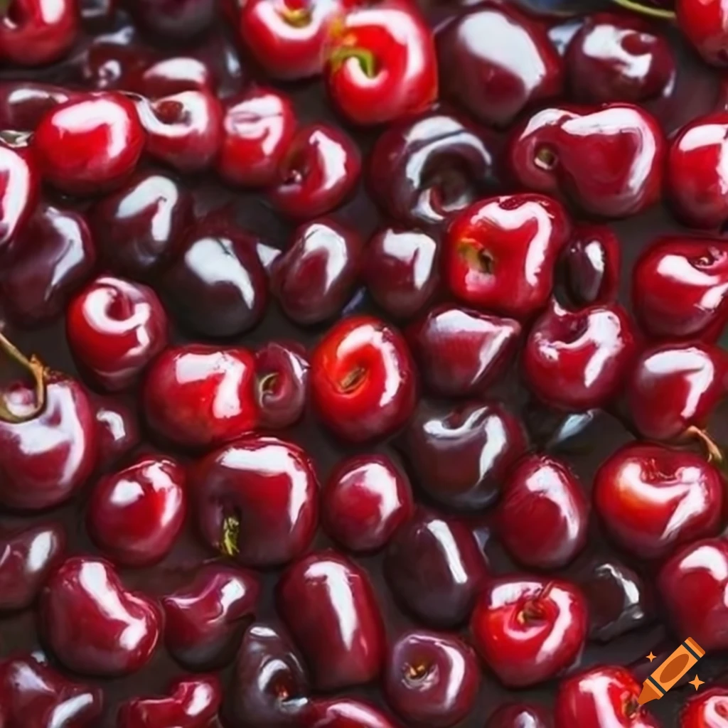 Cherry fruit texture in impasto style on Craiyon