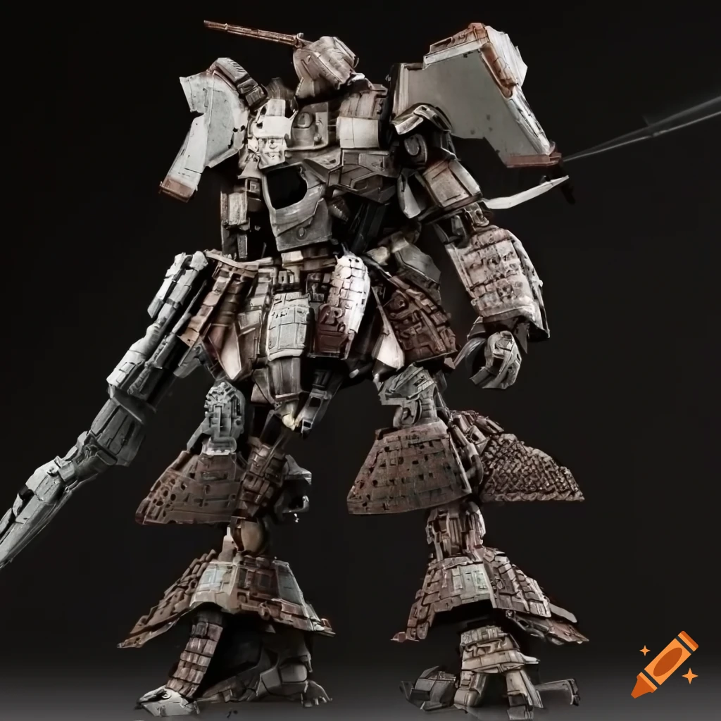 Armored core with samurai armor structure on Craiyon