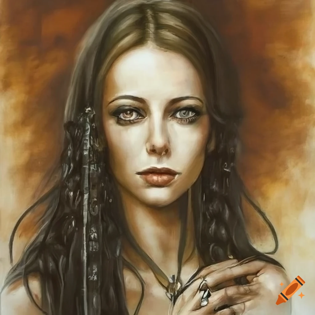 Margott Robbie portrait in Luis Royo art style on Craiyon