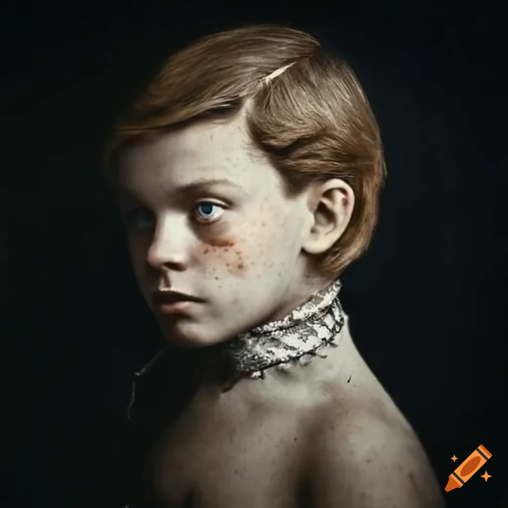 Young German man from the 1930s with striking blue eyes and freckles on ...