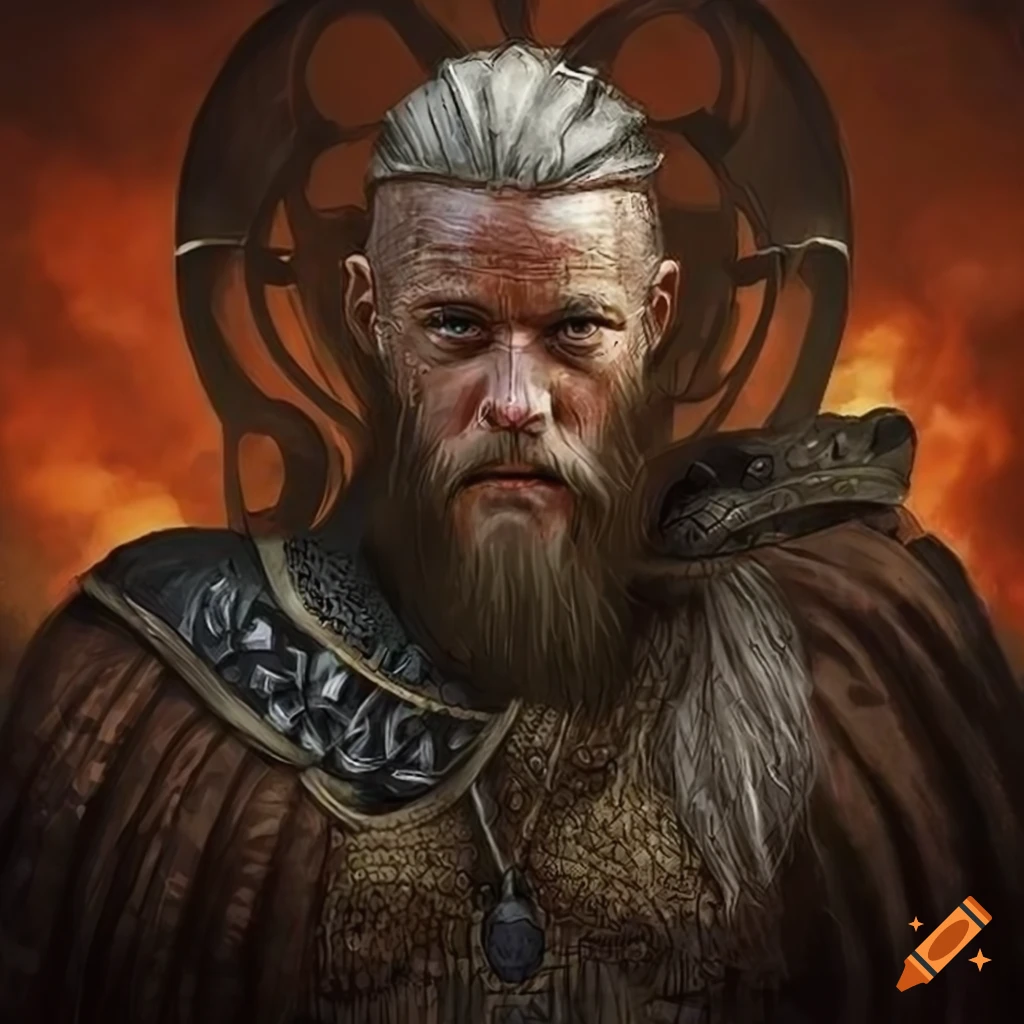Artwork inspired by the wisdom of Earl Ragnar Lothbrok with a Viking ...