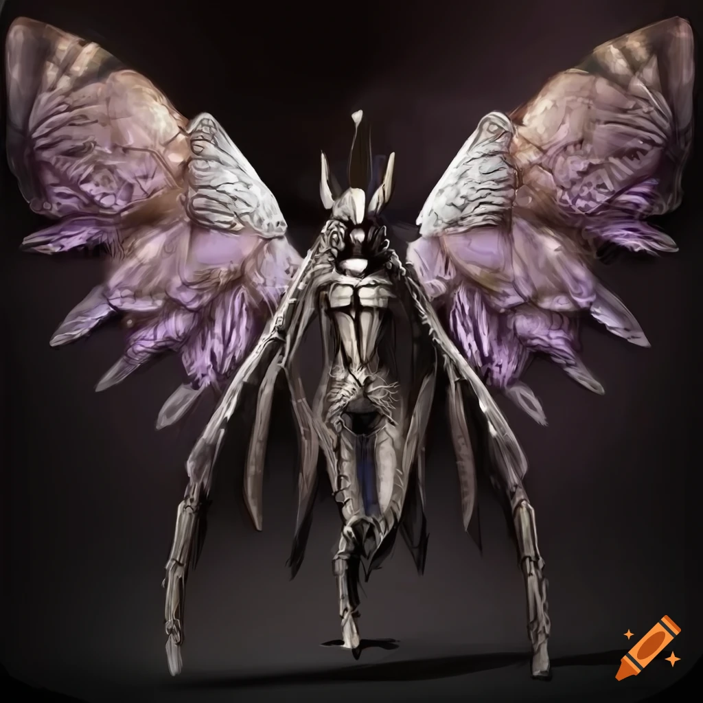 Insectoid angel in dark fantasy style on Craiyon