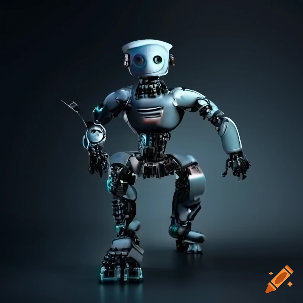 3d robot design on Craiyon