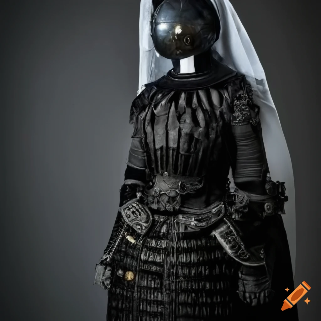 Insect astronaut in a futuristic Victorian-era black spacesuit on Craiyon