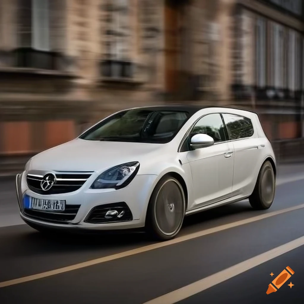 Modern European hatchback car with a Volkswagen-Opel design on Craiyon