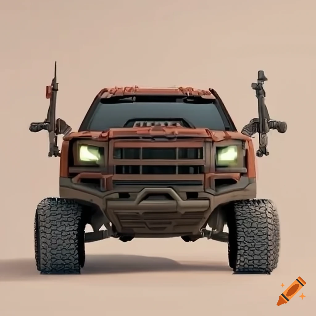 Raptor car with guns on Craiyon