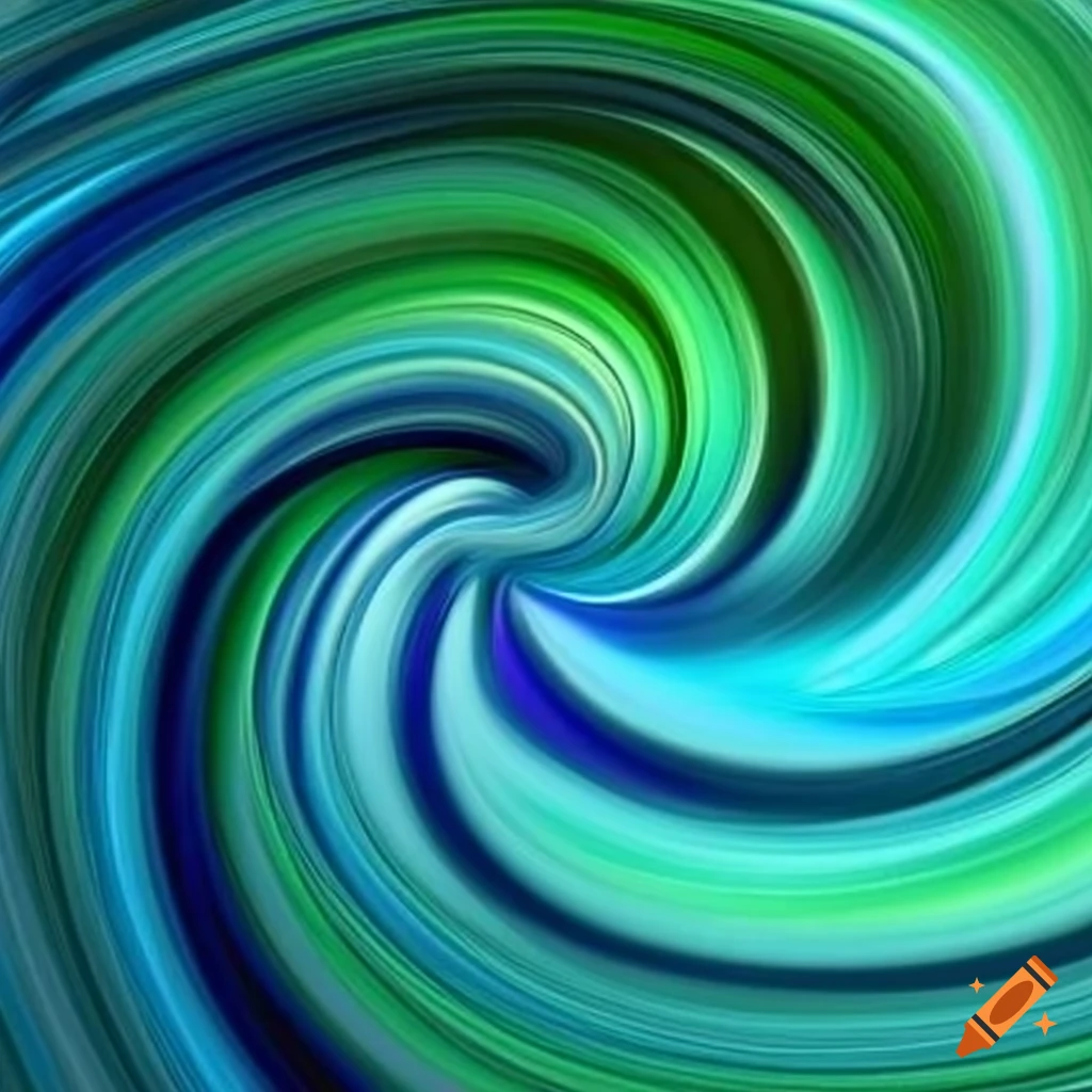 Light blue and green color swirl on Craiyon