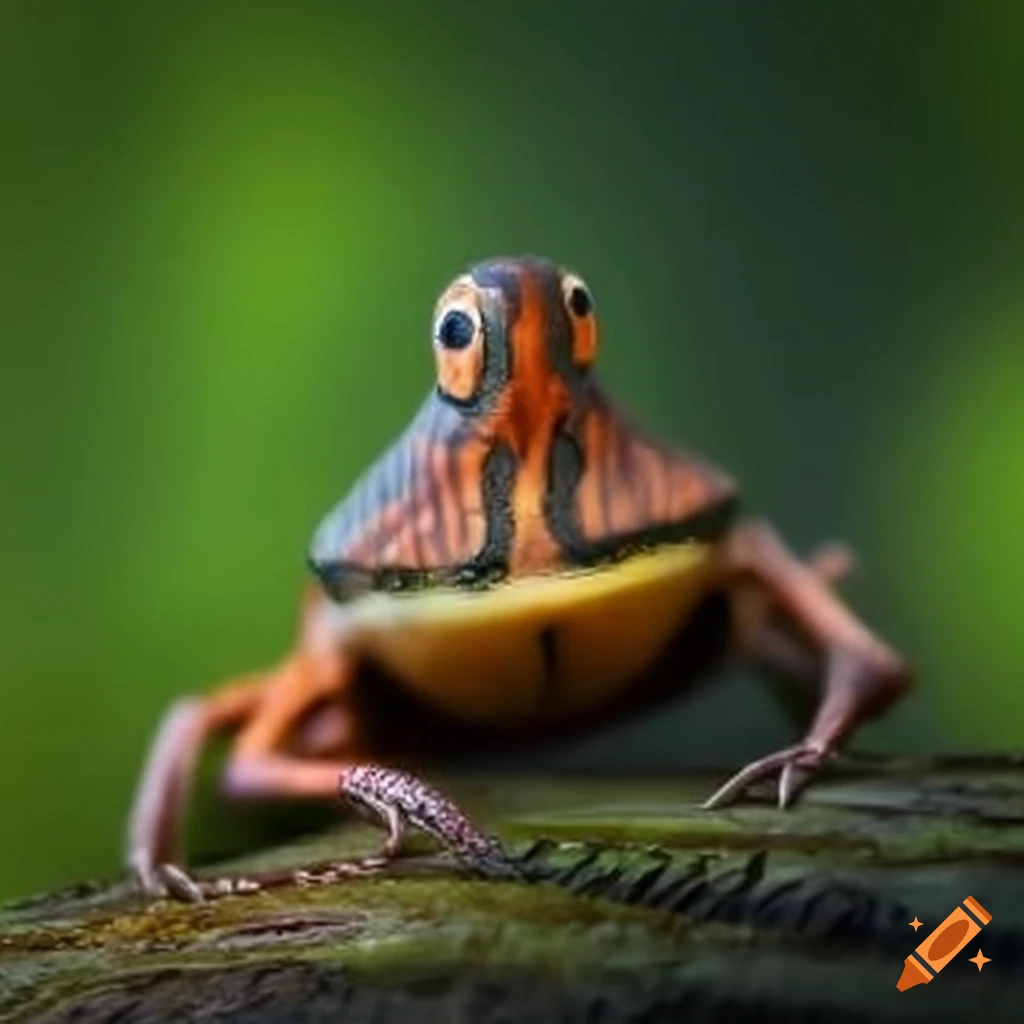 Emerging new life forms in an ancient swamp on Craiyon