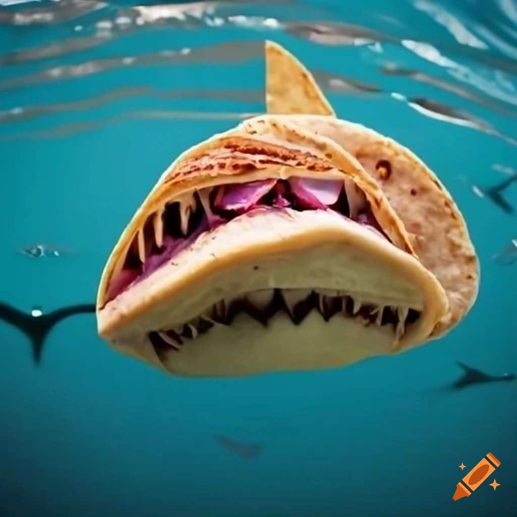Shark meat tacos on Craiyon