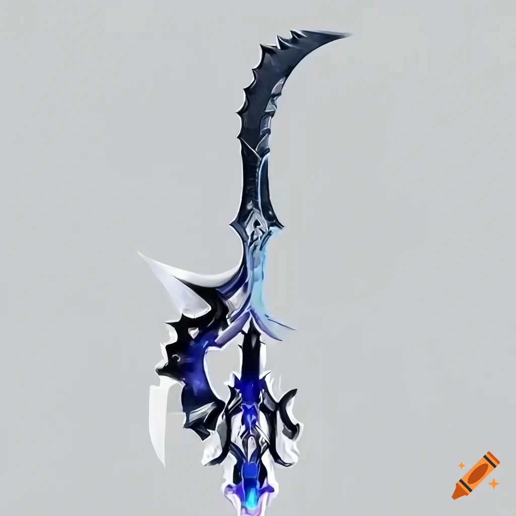 Silver white keyblade on Craiyon