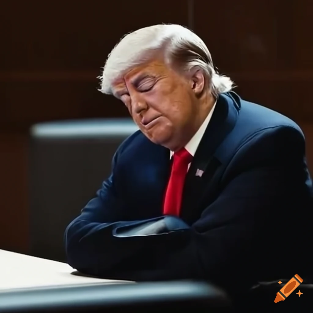 Donald trump taking a nap on Craiyon