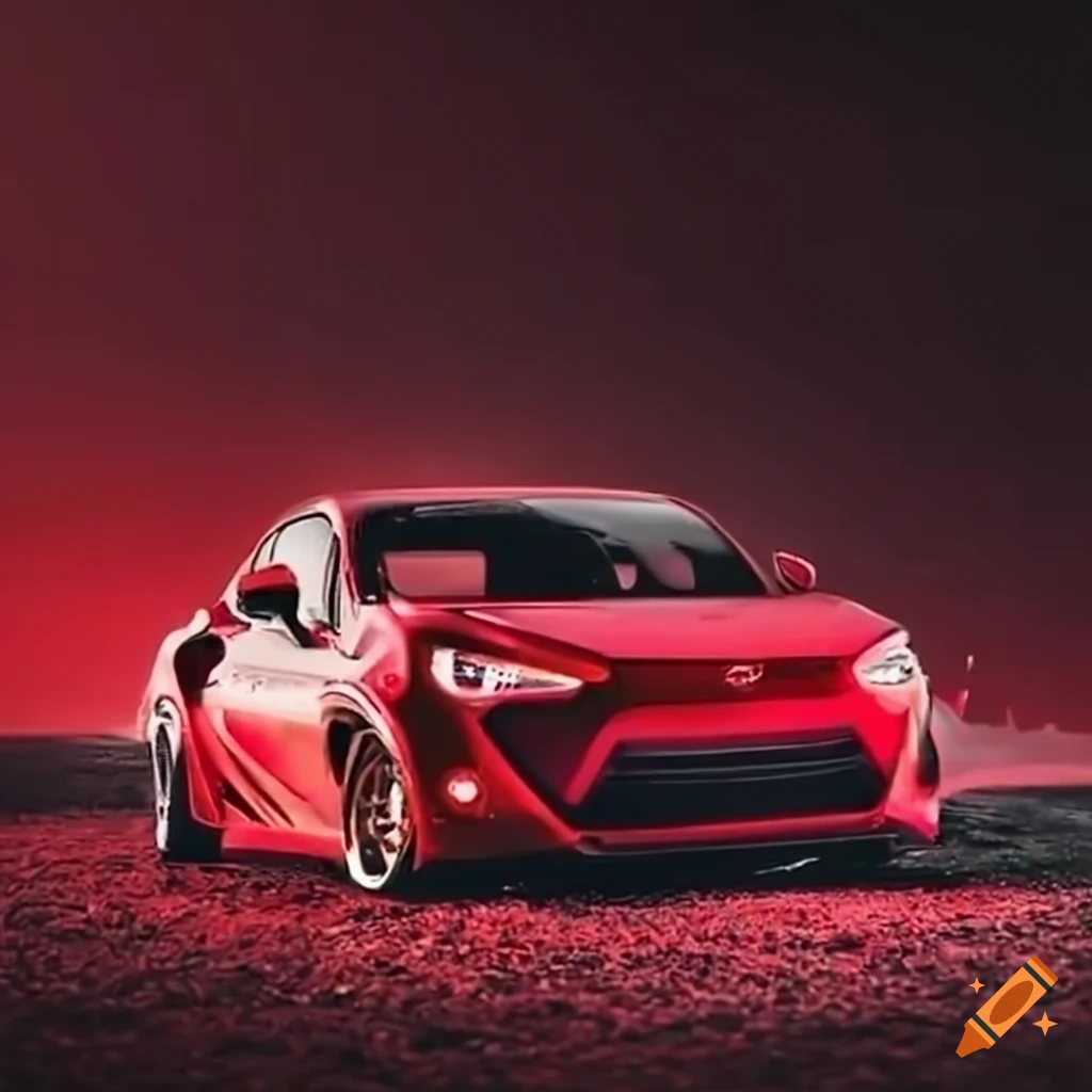 Astronaut driving a red scion frs on Craiyon