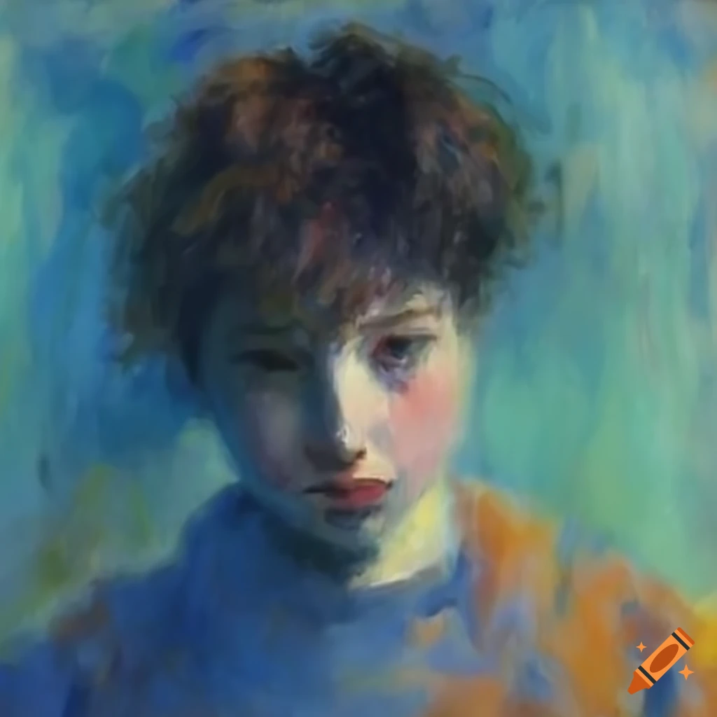 Monet's drawing of a sad student with a low test score on Craiyon
