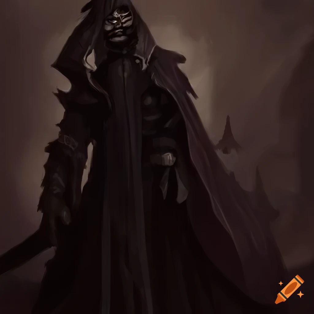 Grim shadow in a dungeons and dragons setting on Craiyon