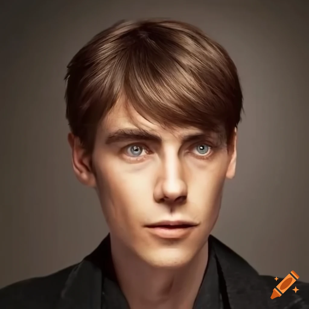 Middle-aged English man with brown hair and classic style on Craiyon