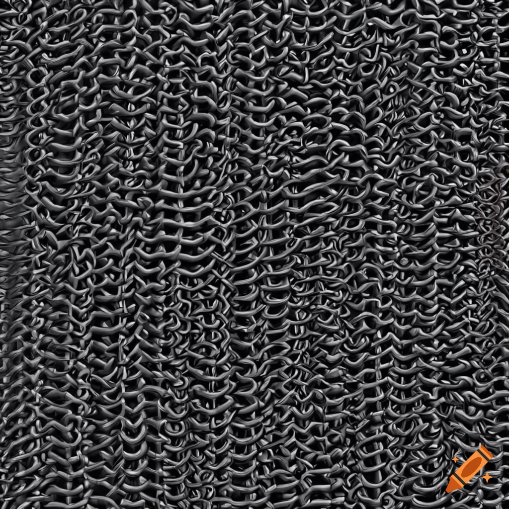 Chainmail armor texture for backgrounds and designs on Craiyon