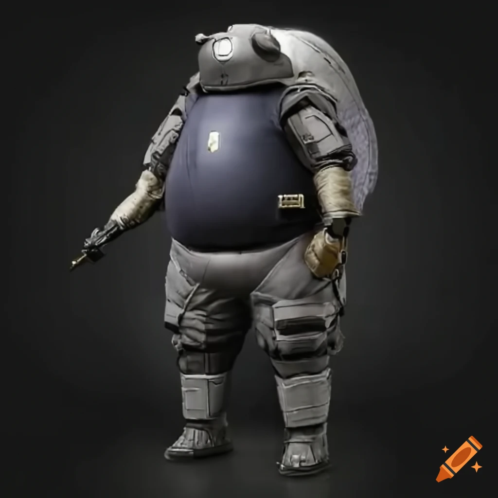 Satirical depiction of a beer-swilling fat pig SWAT cop in heavy ...