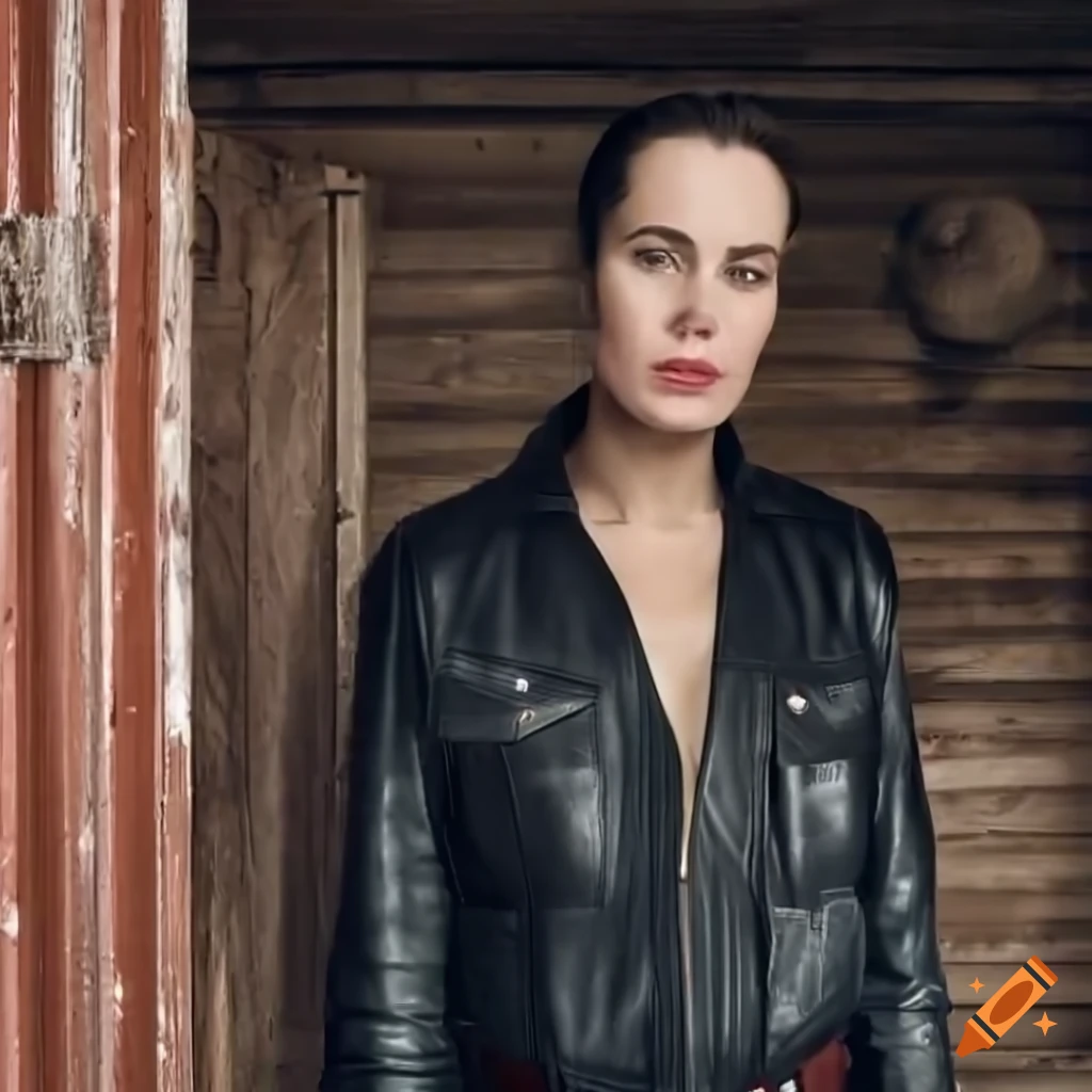 Close-up of actress resembling Fairuza Balk in a stylish outfit on Craiyon
