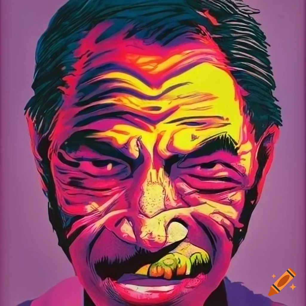 Vintage travel poster with a stunning lsd graphic novel zatoichi design ...