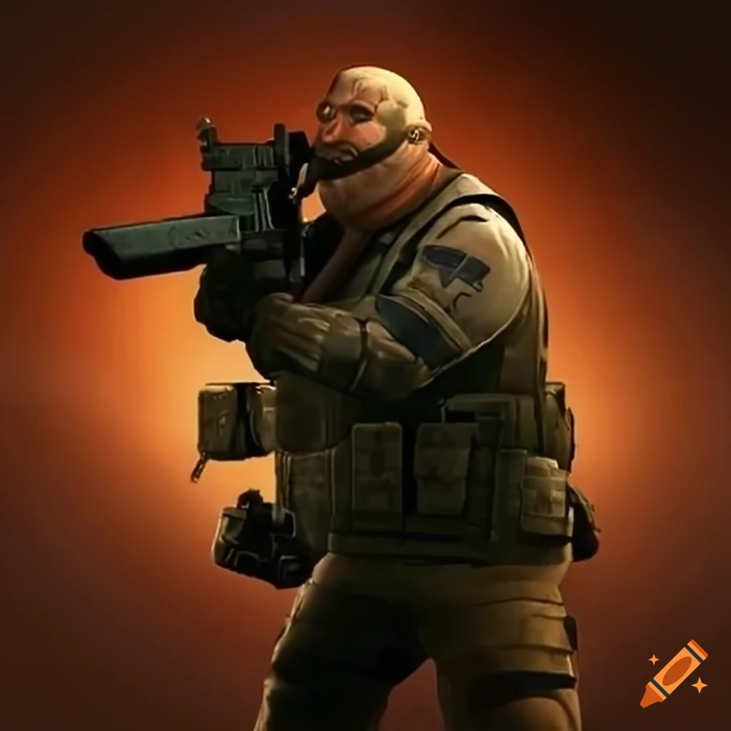 Counter strike fat man character on Craiyon
