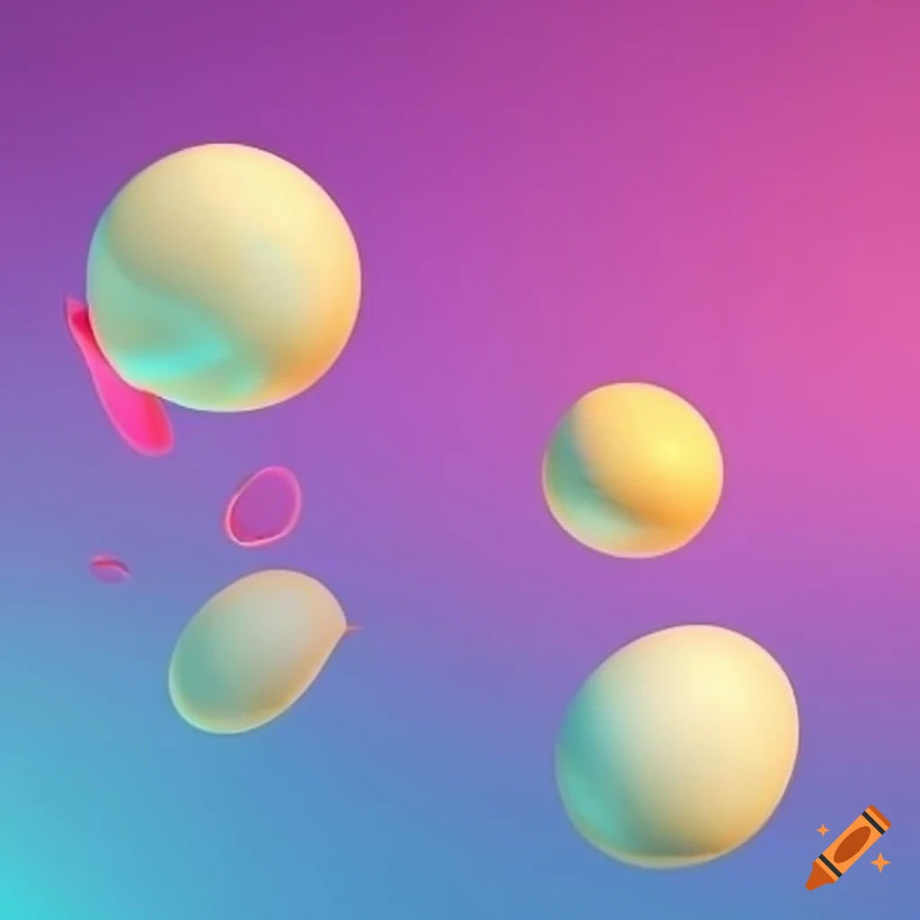 3d floating shapes on Craiyon