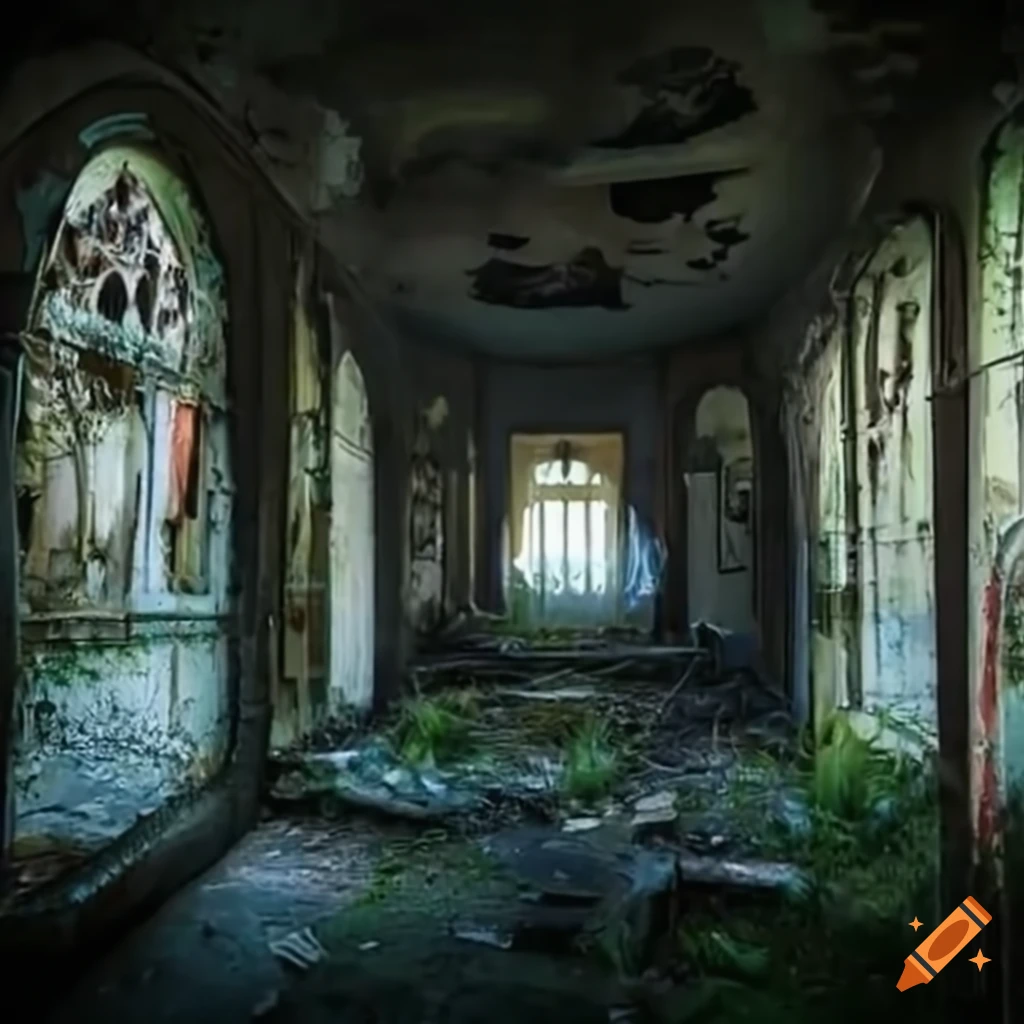 Creepy abandoned Disney park on Craiyon