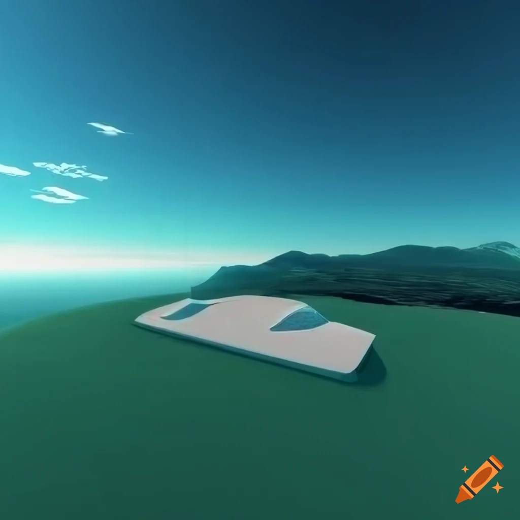 Futuristic 3d rendered digital landscape with y2k vibes on Craiyon