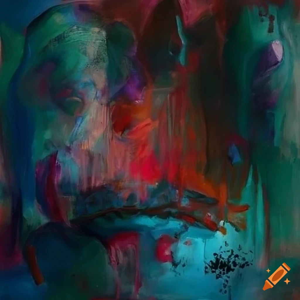 Surreal abstract expressionism representing an introvert's mind on Craiyon