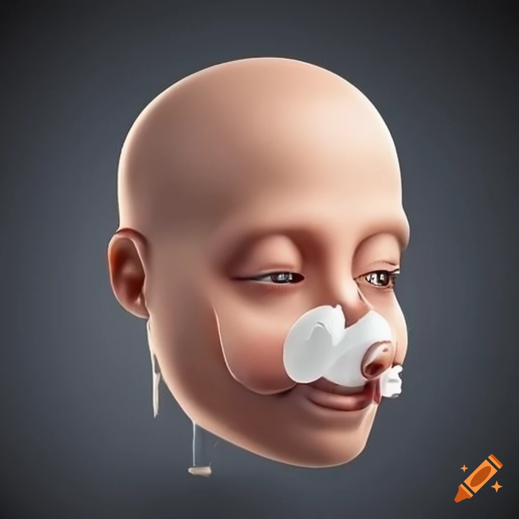 Close-up of a person's nose on Craiyon