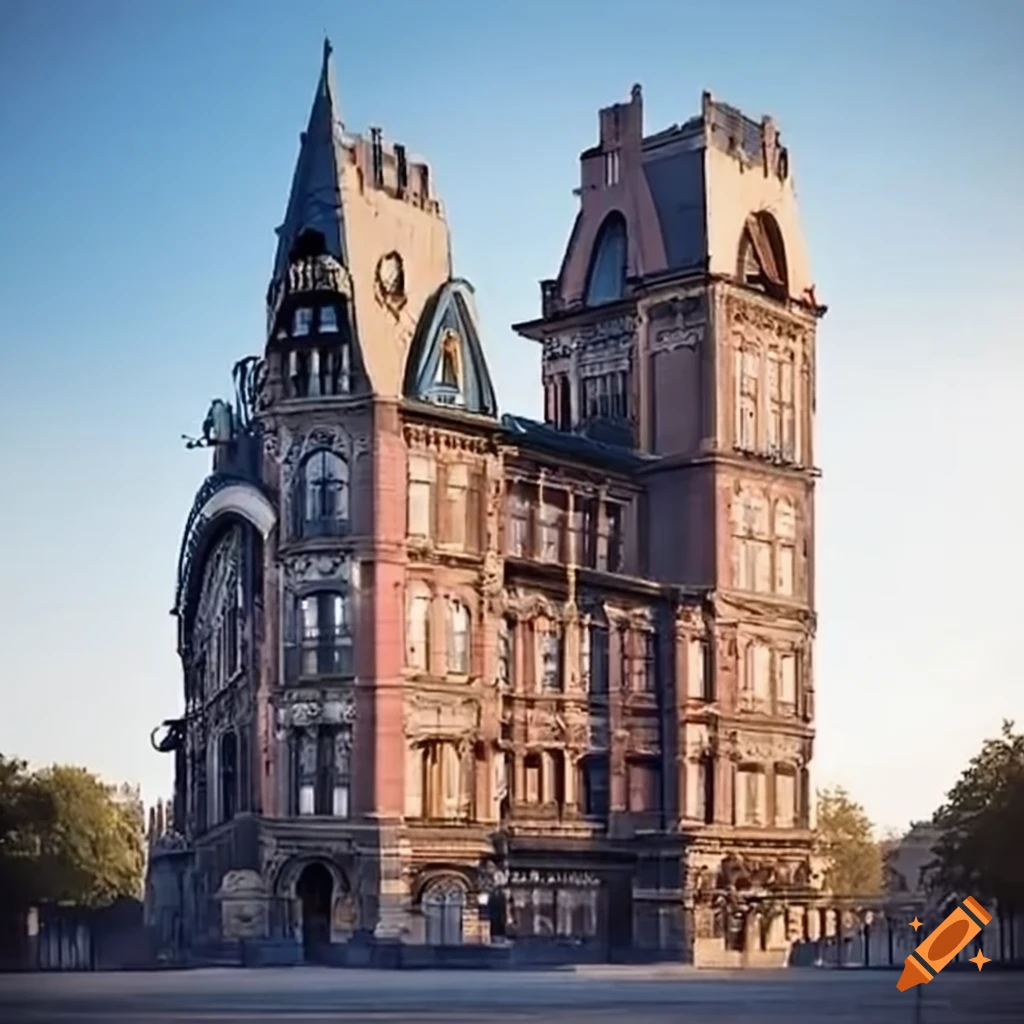 Victorian style building with 4 stories on Craiyon