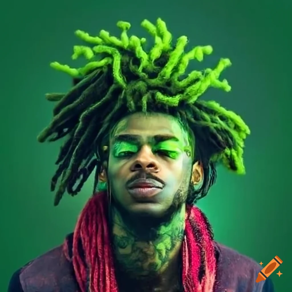 Green urban themed characters with green dreads on Craiyon