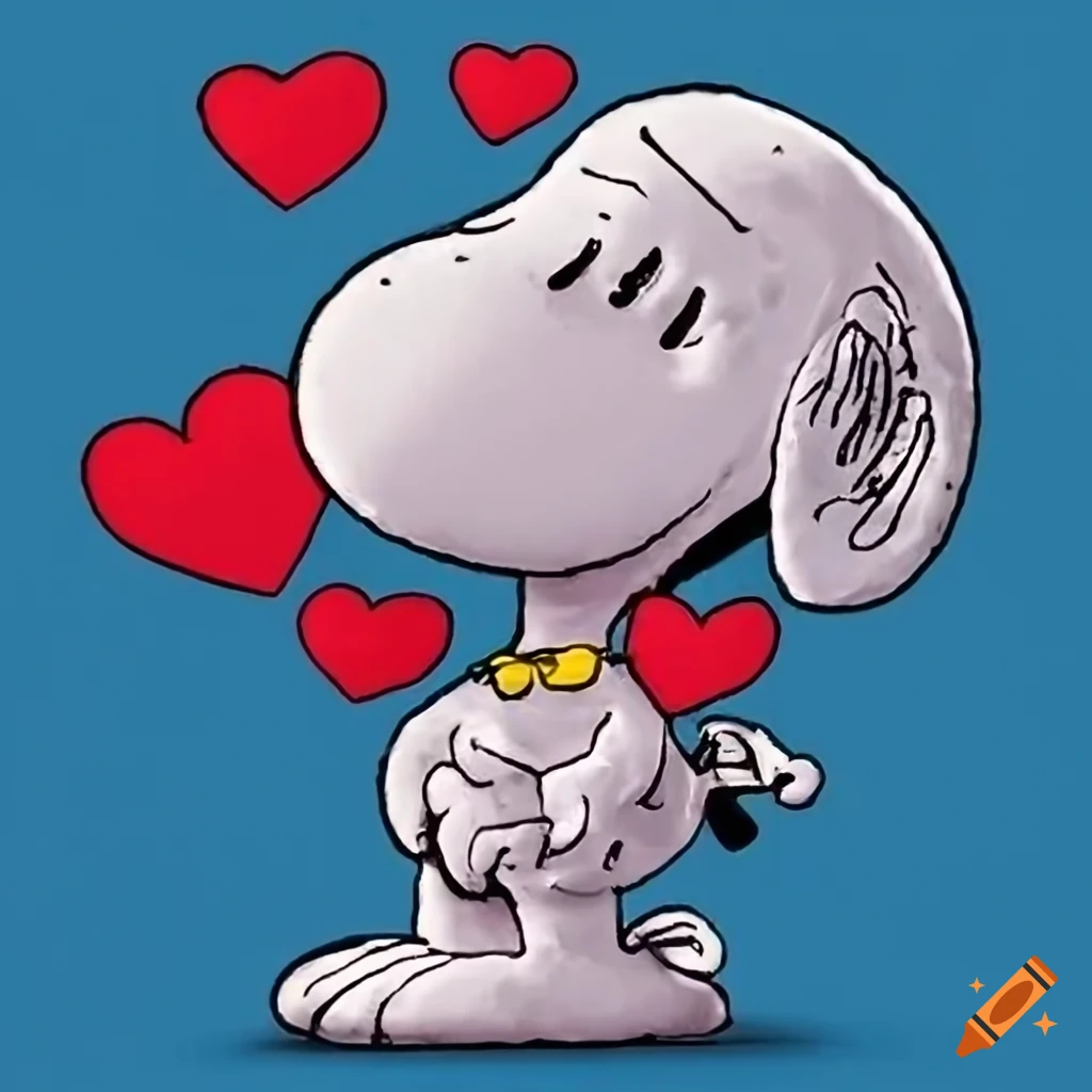 Snoopy heart on Craiyon