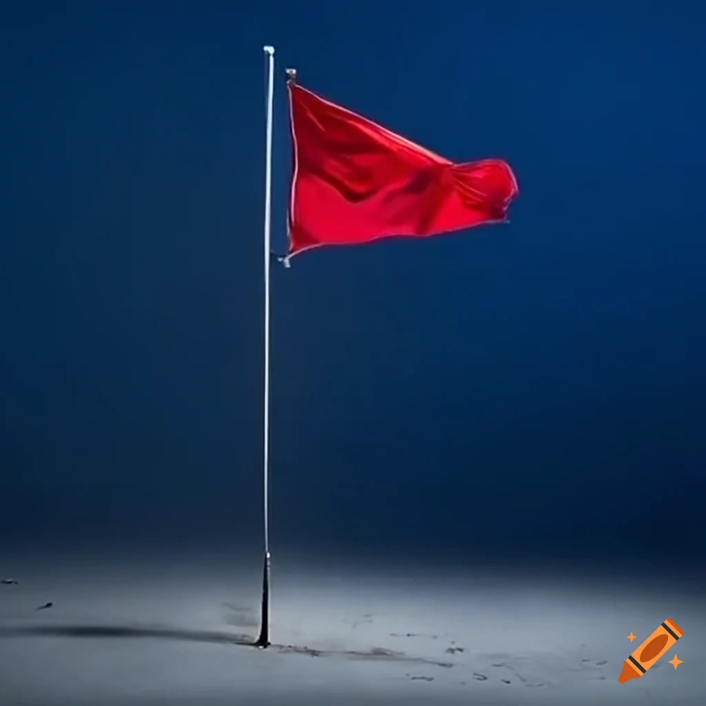 Red flag with legs on Craiyon