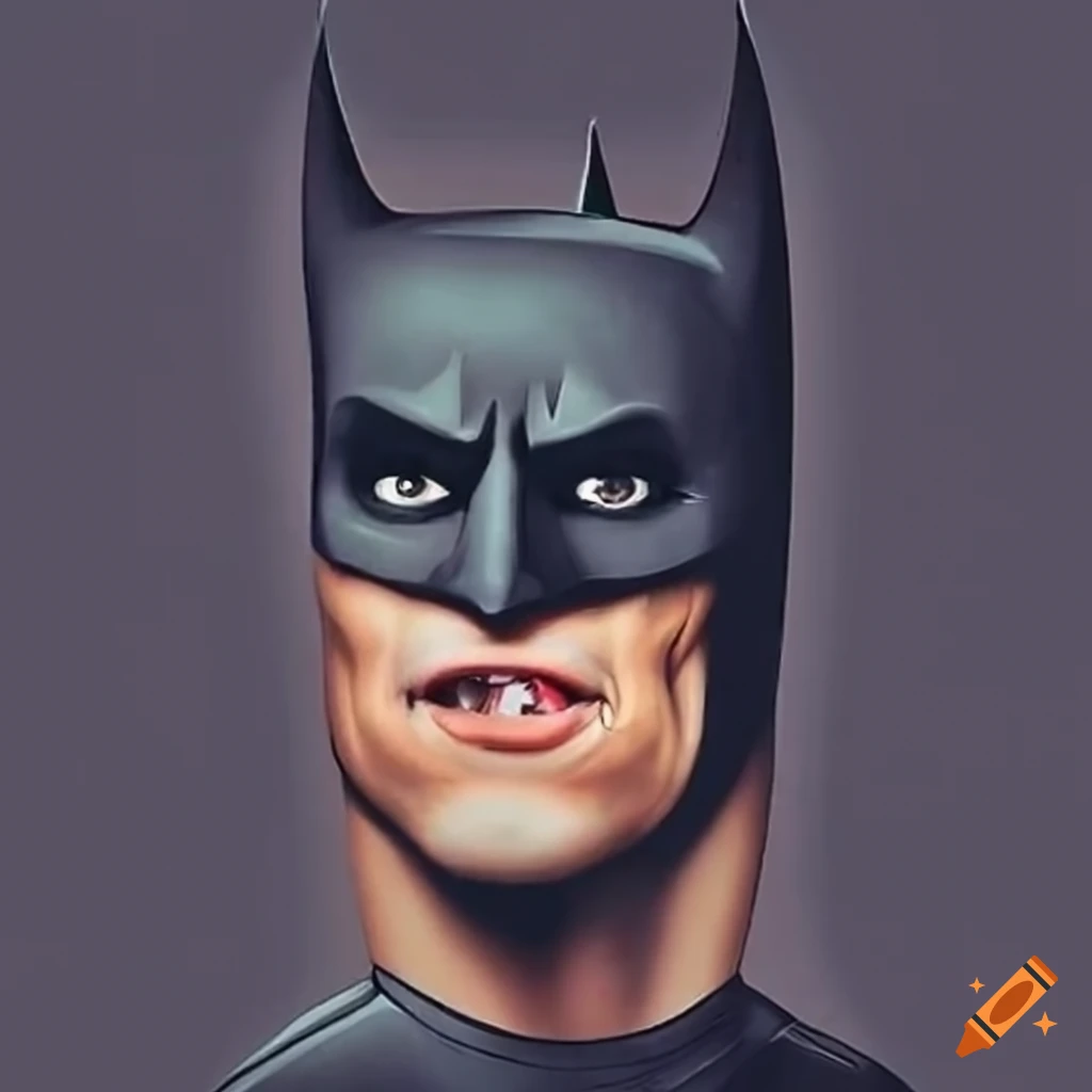 Funny face of batman on Craiyon