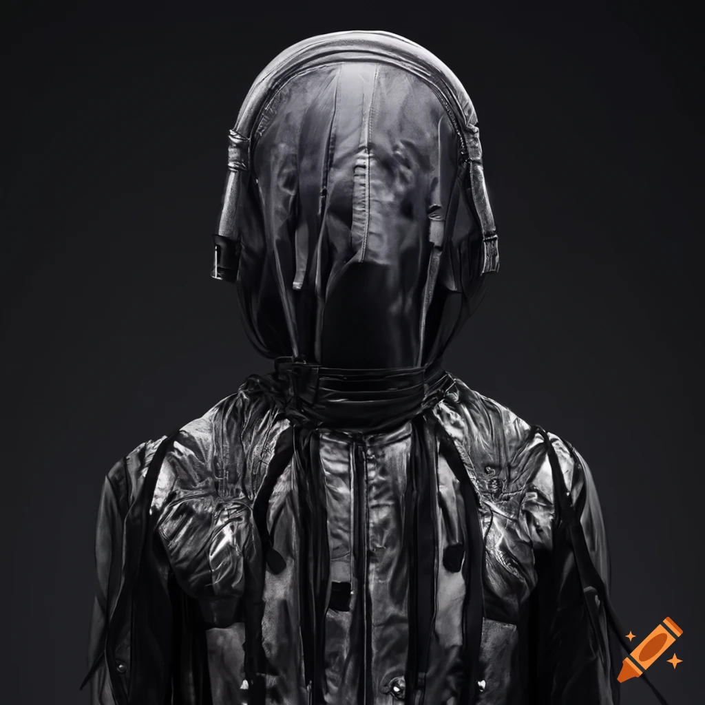 Goth space suit designed by rick owens on Craiyon