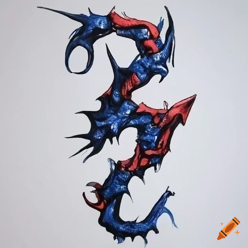 Abstract spikey figure in a final fantasy style on Craiyon