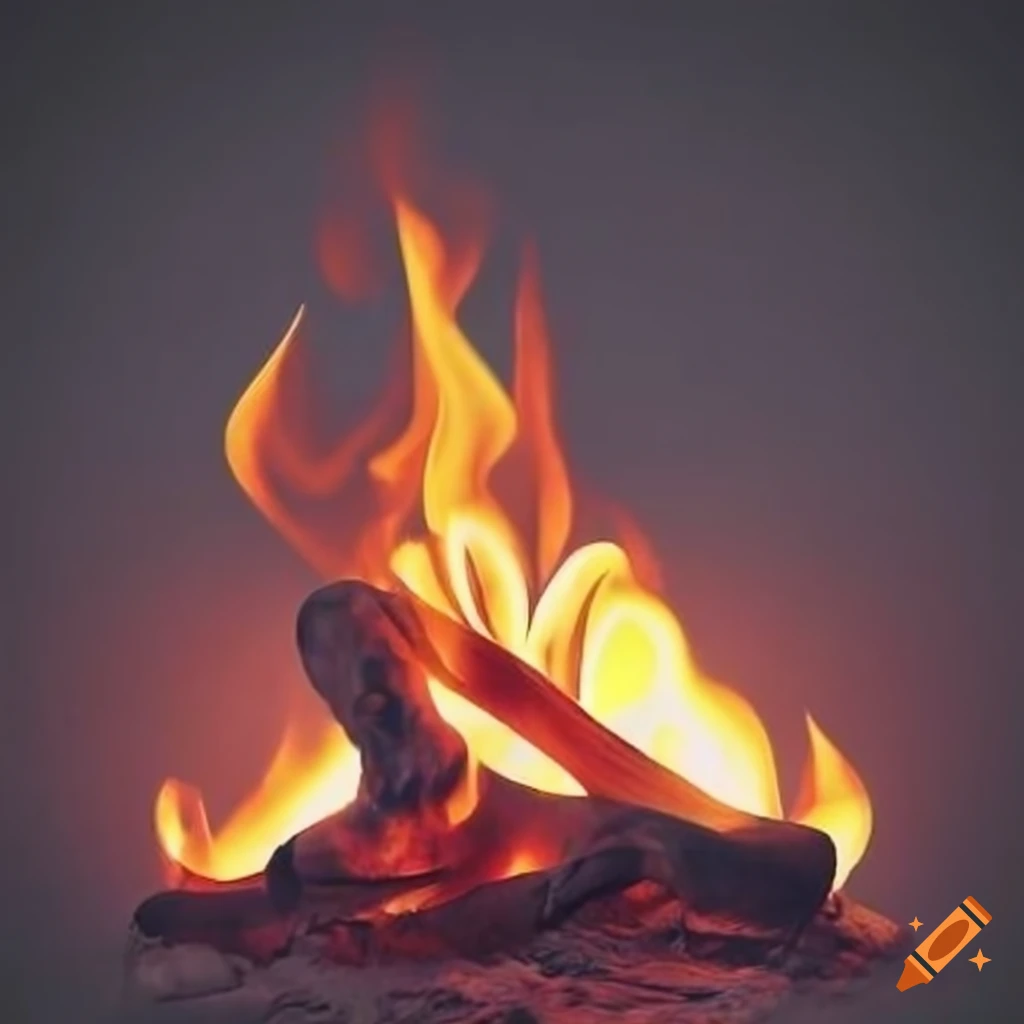 Toasty marshmallow over a fire on Craiyon