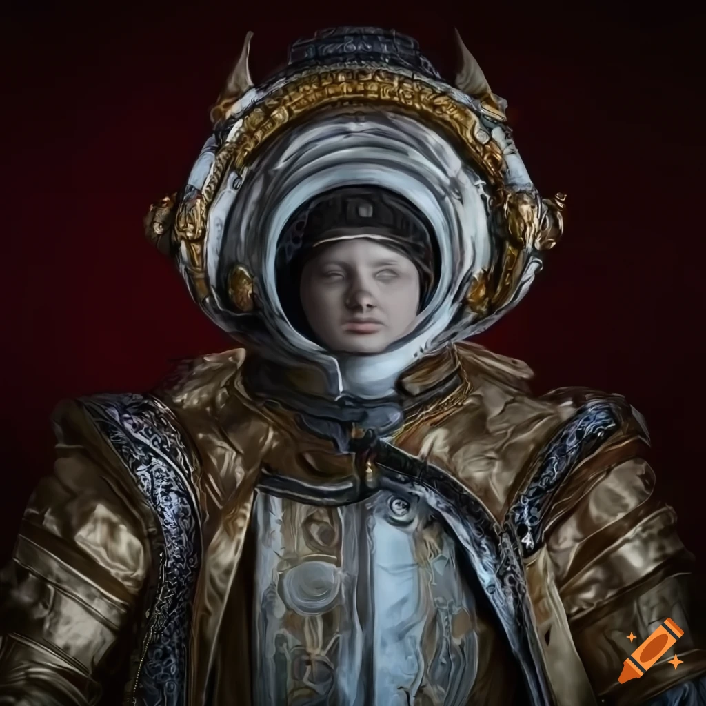 Sci-fi genetic engineer king in a baroque robe on Craiyon